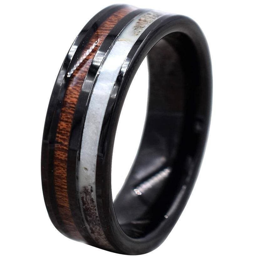 Wood Inlay Wedding Bands– The Artisan Rings